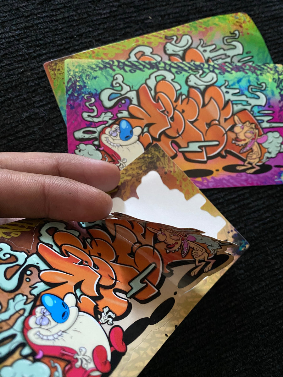Ren and stimpy (kepts) (kiss cut) graffiti sticker – stylemechanics