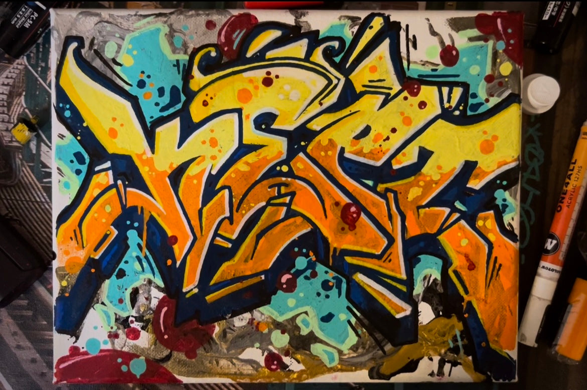 Quick session 8 x 10 graffiti canvas – stylemechanics
