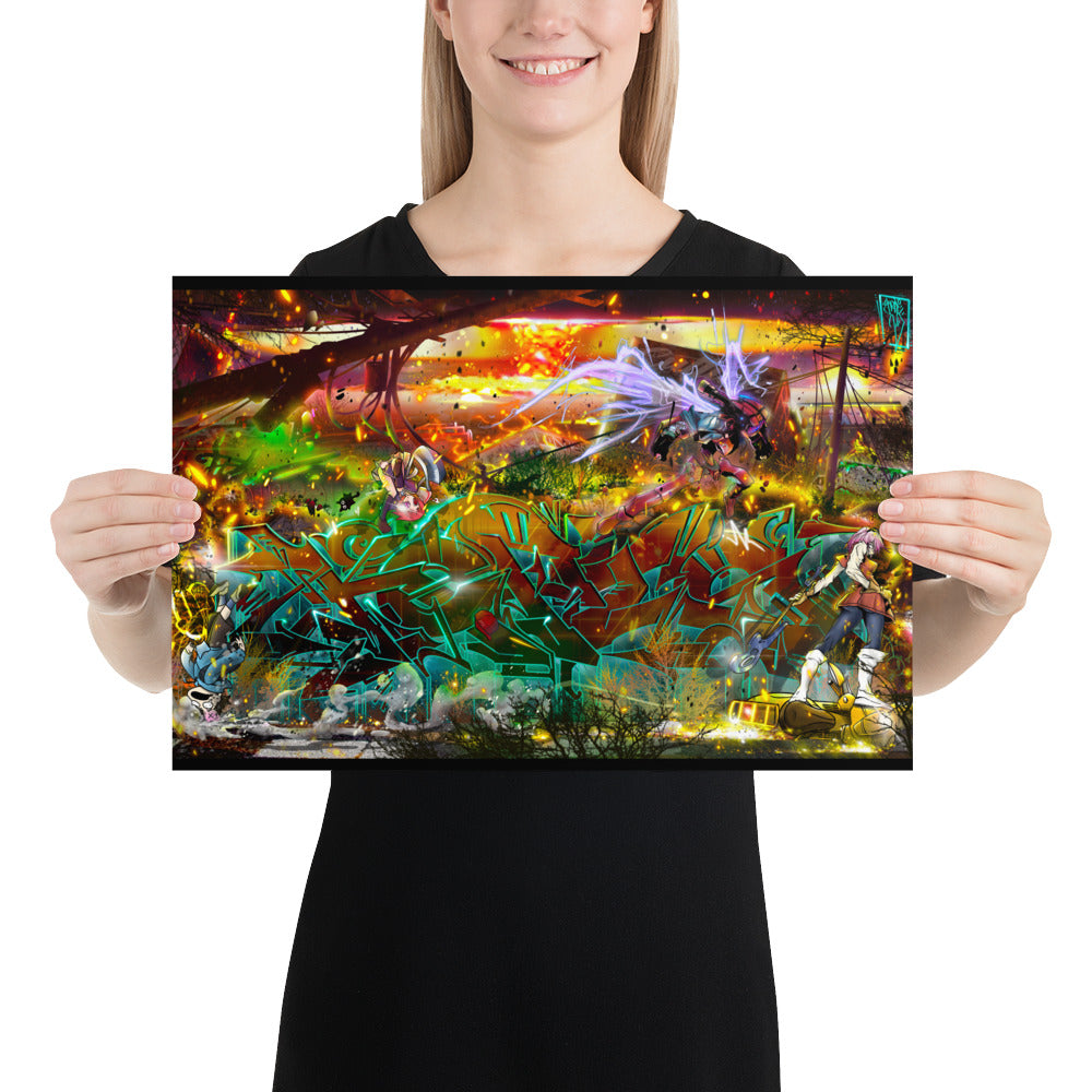 Flcl doomsday graffiti poster – stylemechanics